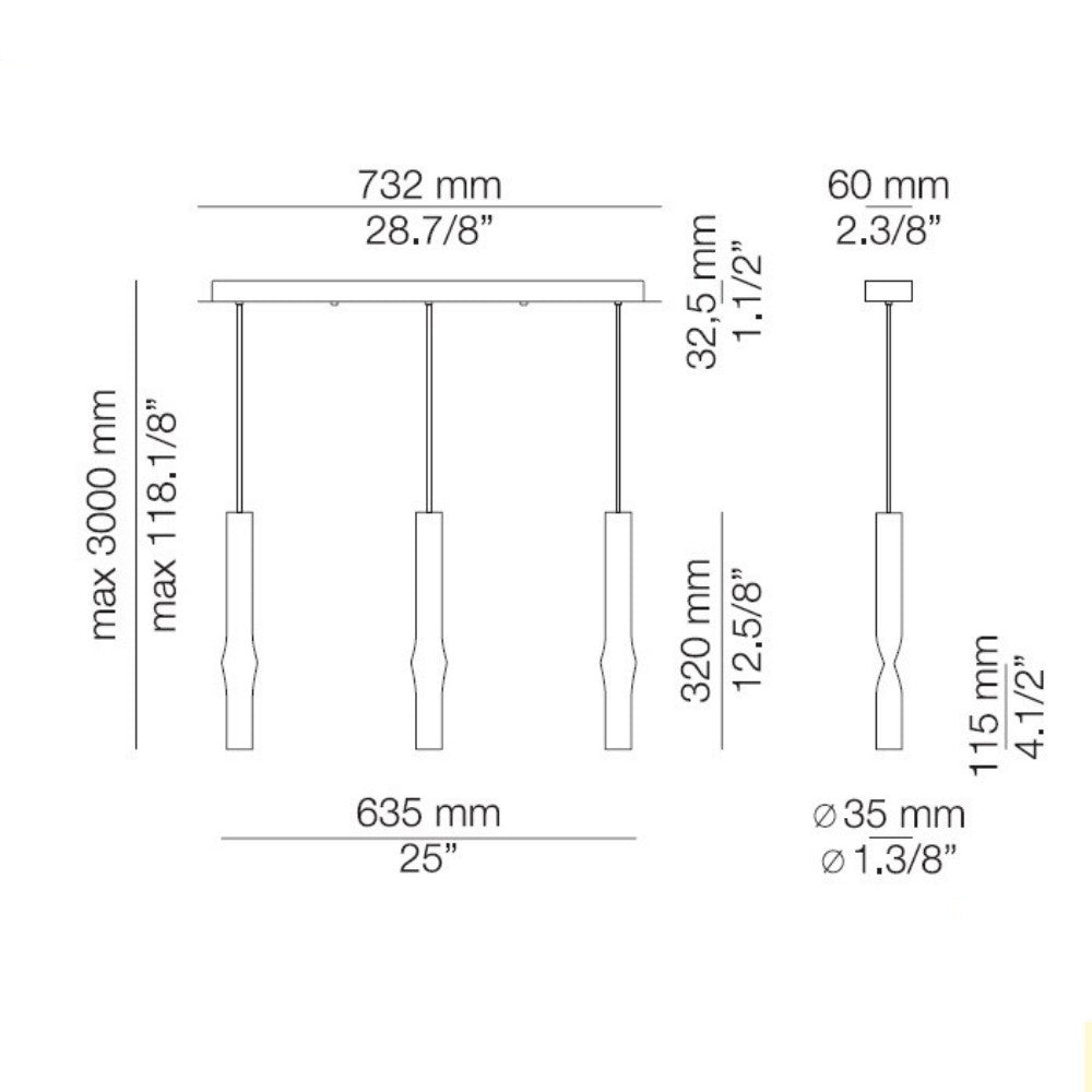 Flow Linear Multi Pendant Light – Inside Story Australia
